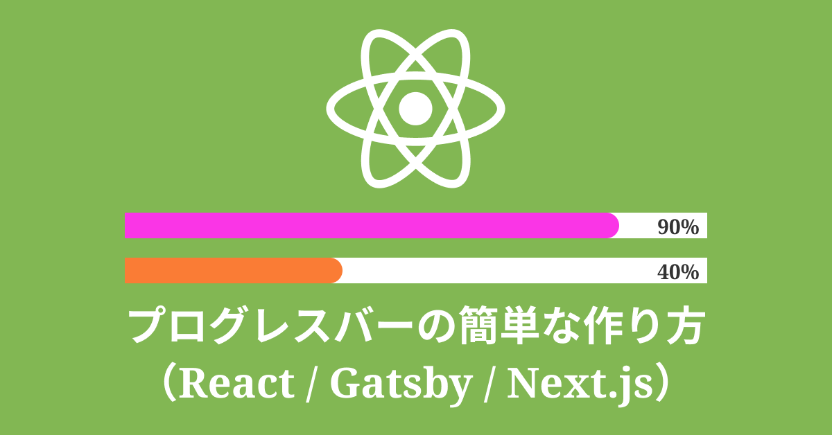 プログレスバーの作り方（React / Gatsby / Next.js） ｜ monotein